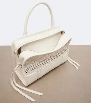 Loewe Amazona 180 Medium Woven Leather Top-handle Bag