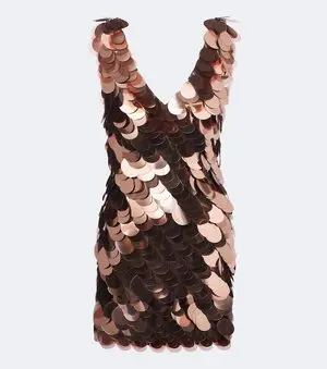Rabanne Sequined Minidress - Pink