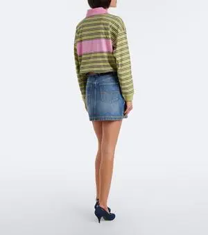 Versace Faded Denim Miniskirt