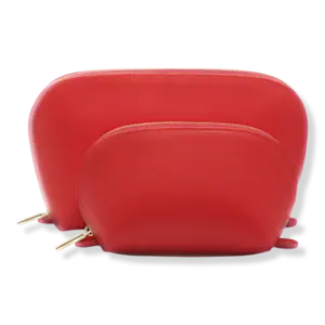 Cuyana Leather Travel Case Set - Red