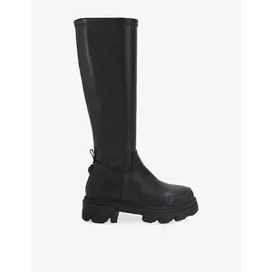 Kurt Geiger Stomp Sock Leather Knee-high Boots - Black