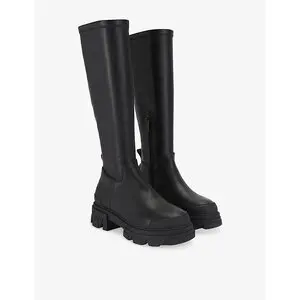 Kurt Geiger Stomp Sock Leather Knee-high Boots