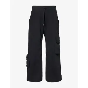 VIVIENNE WESTWOOD Achilles Wide-leg Cotton Jogging Bottoms - Black