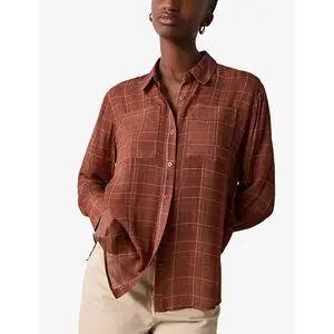 Whistles Checked Long-sleeved Woven Shirt