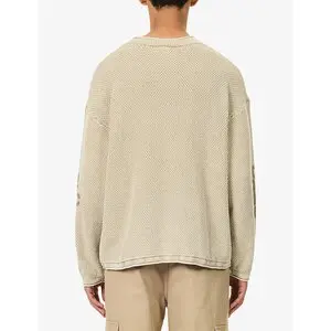 THE COUTURE CLUB Washed Emblem Cotton-knit Jumper