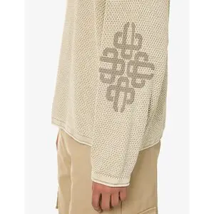 THE COUTURE CLUB Washed Emblem Cotton-knit Jumper