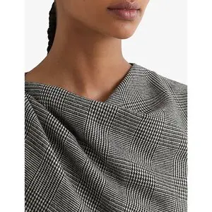 REISS Clara Cinched-waist Wool-blend Midi Dress