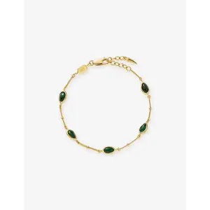 MISSOMA Magma Gemstone 18ct Vermeil And Malachite Bracelet - Gold