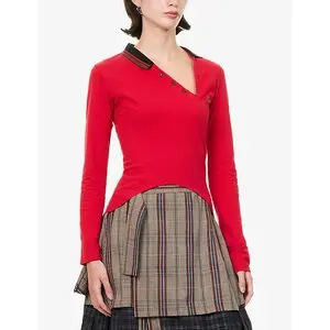 VIVIENNE WESTWOOD Glory Asymmetric Cotton Polo Shirt