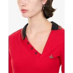 VIVIENNE WESTWOOD Glory Asymmetric Cotton Polo Shirt