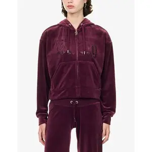 Juicy Couture Logo Crystal-embellished Hoodie