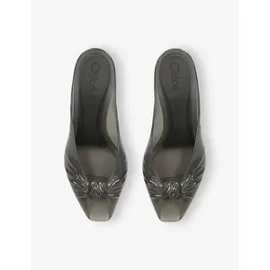 Chloé Square-toe Jelly Heeled Mules