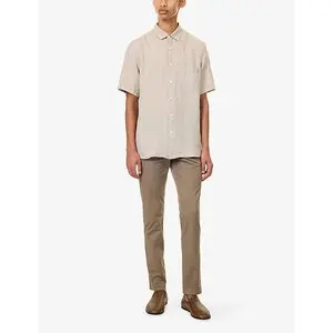 Sunspel Slim-fit Flat-front Stretch-cotton Chino Trousers