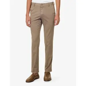 Sunspel Slim-fit Flat-front Stretch-cotton Chino Trousers