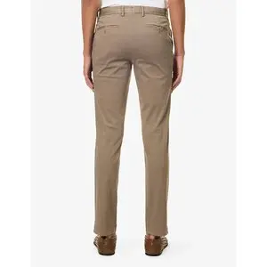 Sunspel Slim-fit Flat-front Stretch-cotton Chino Trousers