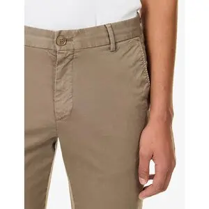 Sunspel Slim-fit Flat-front Stretch-cotton Chino Trousers
