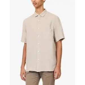 Sunspel Regular-fit Short-sleeve Linen Shirt