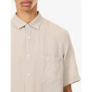Sunspel Regular-fit Short-sleeve Linen Shirt