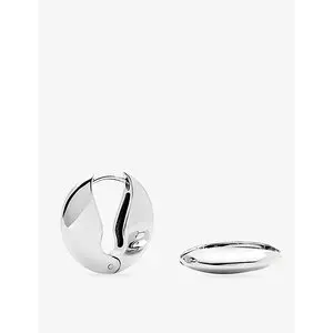 MISSOMA Hinged Small Platinum Pvd Plated Stainless-steel Hoop Earrings - Silver