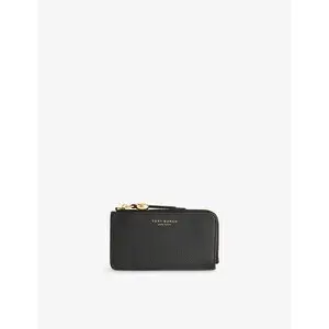Tory Burch Zip Leather Card Case - Black