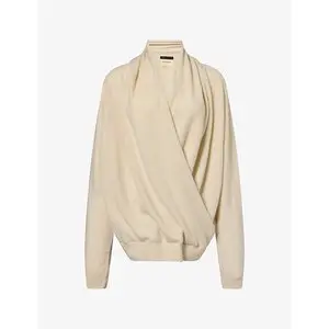 Frenckenberger Cross Draped Cashmere Jumper - Chalk