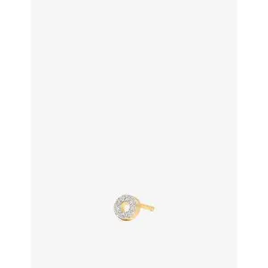 MISSOMA Pavé Initial O 18ct Yellow Vermeil And Cubic Zirconia Single Stud Earring - Gold