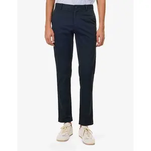 Sunspel Slim-fit Flat-front Stretch-cotton Chino Trousers