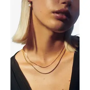 MISSOMA Square Snake Chain 14ct Yellow Necklace