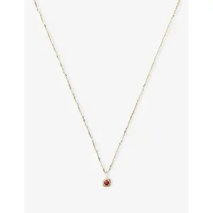 MISSOMA Fine July Birthstone 14ct Yellow And Ruby Pendant Necklace