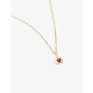 MISSOMA Fine July Birthstone 14ct Yellow And Ruby Pendant Necklace