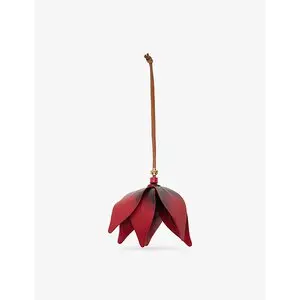 Tory Burch Flower Leather Bag Charm - Red