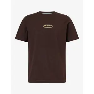 Patagonia Oval Logo-print Cotton T-shirt - Brown