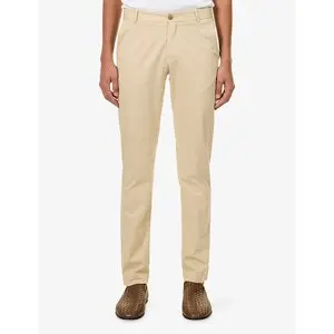 Sunspel Slim-fit Flat-front Stretch-cotton Chino Trousers