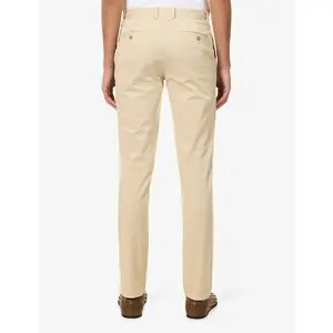 Sunspel Slim-fit Flat-front Stretch-cotton Chino Trousers