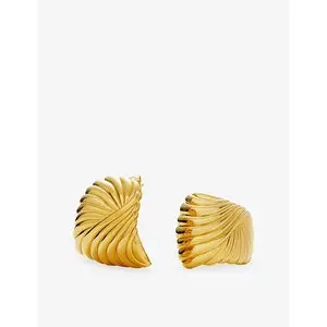 MISSOMA Ripple Oversized 18ct -plated Brass Stud Earrings
