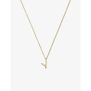 MISSOMA Curly Molten Mini Initial V Necklace