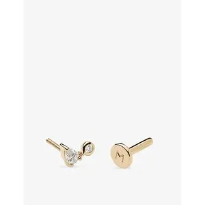 MISSOMA Pear 9ct Yellow And Lab Grown Diamond Single Stud Earring