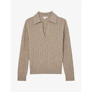 REISS Millie Cable-knit Wool-blend Jumper - Neutral