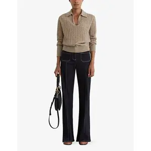 REISS Millie Cable-knit Wool-blend Jumper