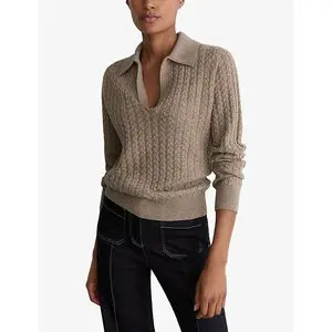REISS Millie Cable-knit Wool-blend Jumper