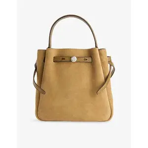 Tory Burch Romy Suede Bucket Bag - Stone