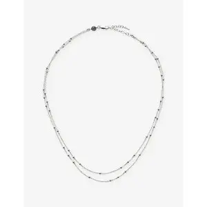 MISSOMA Beaded Sterling- Double Chain Necklace - Silver
