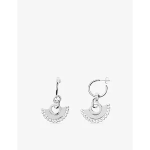 MISSOMA Zenyu Fan Chandelier Sterling Plated Brass Hoop Earrings - Silver