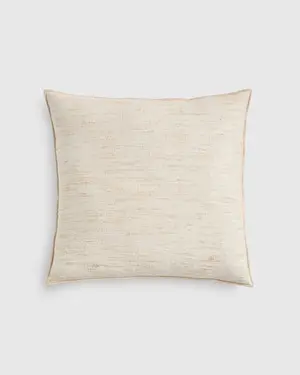 Quince Raw Silk Textured Pillow Cover Ivory