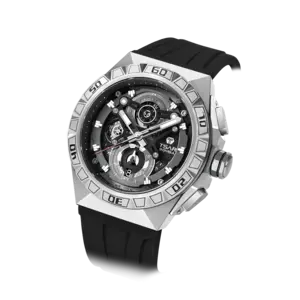 TSAR BOMBA Chronograph Watch - Silver Black