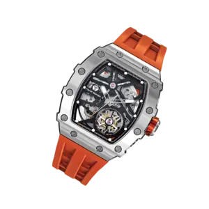 TSAR BOMBA Mechanical Watch - Silver Orange