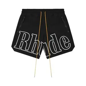 Rhude Logo Shorts /yellow - Black