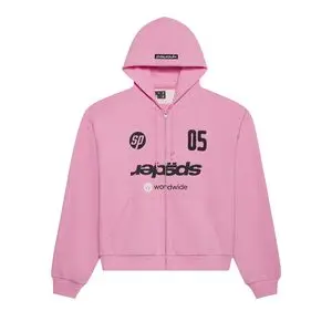 SP5DER Global Web Zip Hoodie - Pink