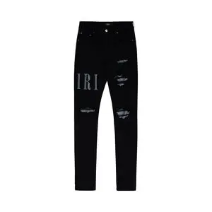 Amiri Crystal Core Logo Jeans
