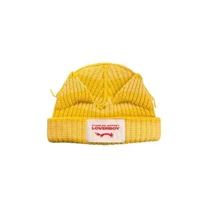 CHARLES JEFFREY Chunky Ears Beanie Stripe - Yellow
